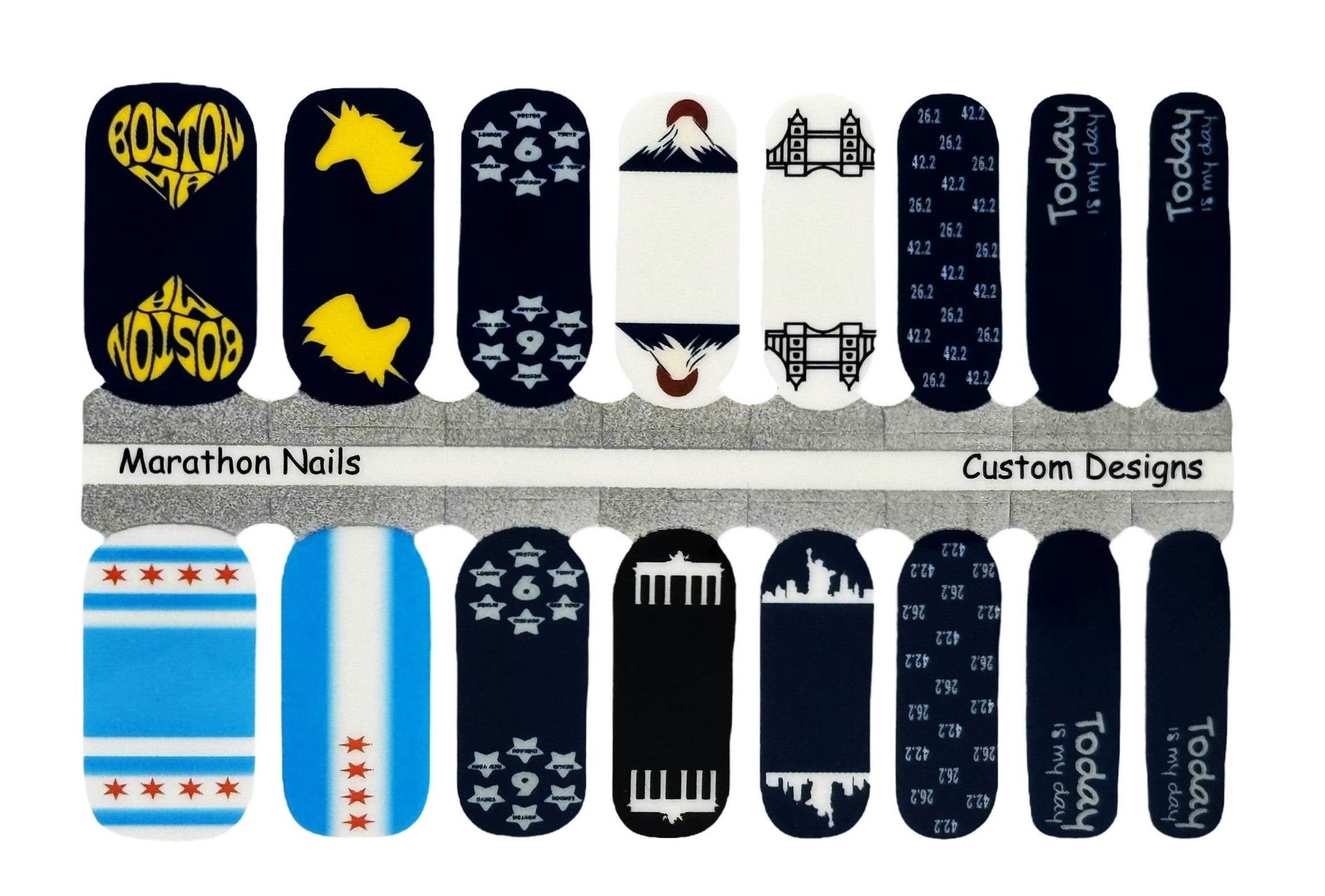It's Your Day - All 6 Major Marathon Nail Wraps – Marathon Nails